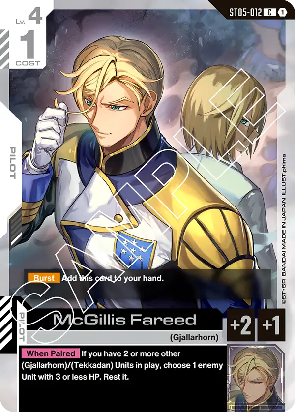 Full card list revealed for the Gundam Card Game Iron Bloom [ST05] starter deck