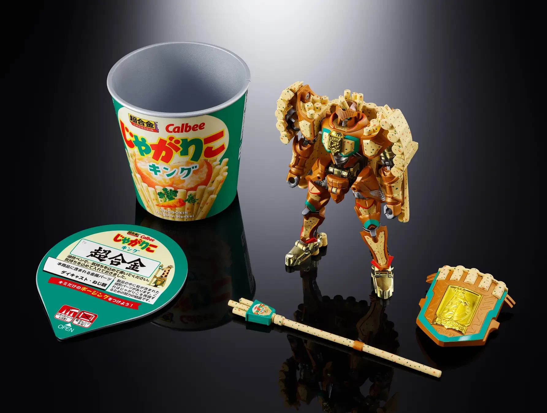 Bandai turns Calbee's Jagarico into a transforming robot figure to ...