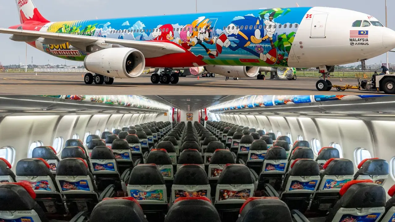 AirAsia's Sonic the Hedgehog airplane gets a makeover with brand new ...