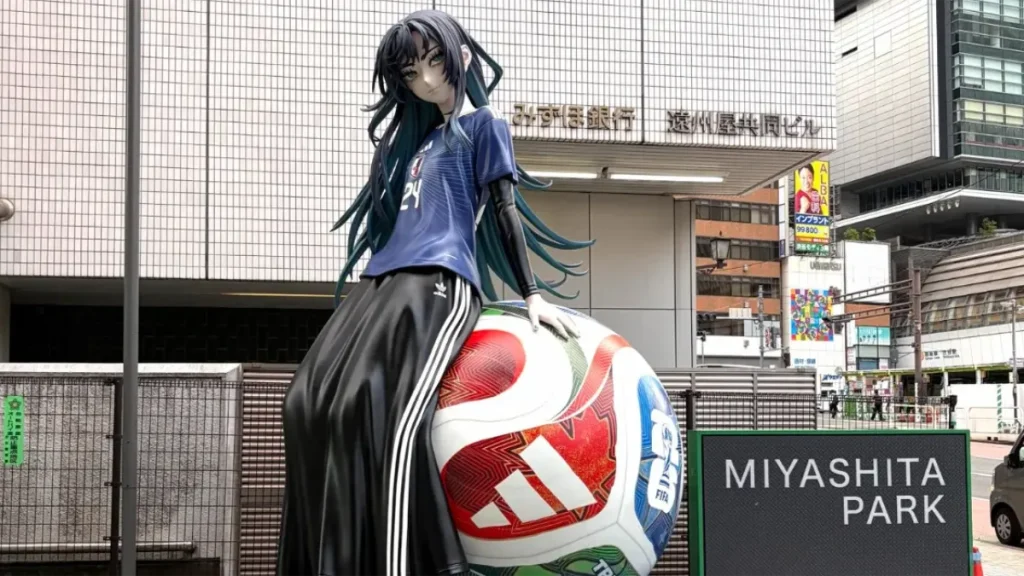 Life-Size Ado Statue Appears in Tokyo to Support Japan's Soccer World ...